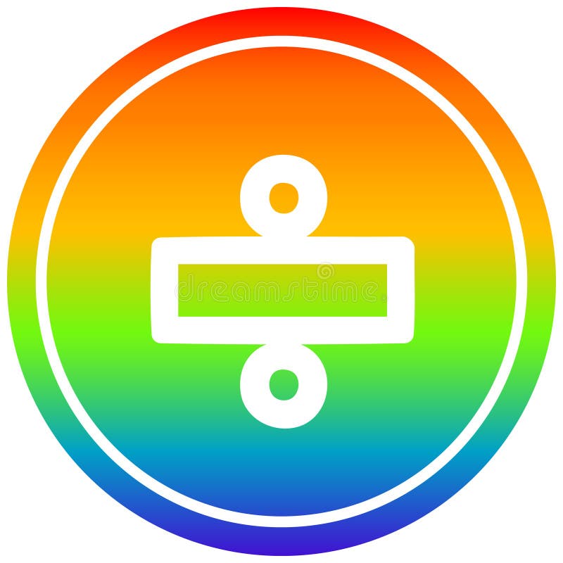 A Creative Division Sign Circular Icon Stock Vector - Illustration of ...