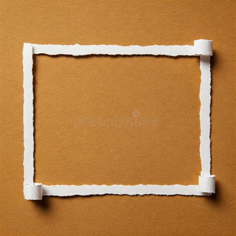 Vintage Ripped Paper Frame stock illustration. Illustration of toned ...