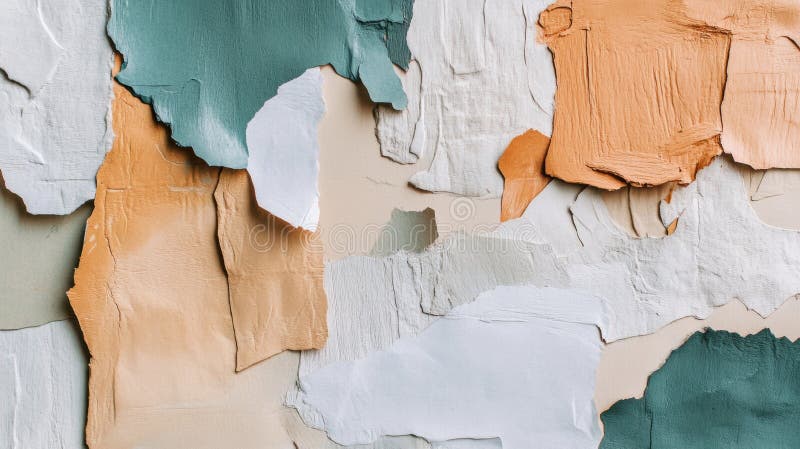 Creative DIY Paper Collage Showcasing Torn Pieces, Textures, and ...