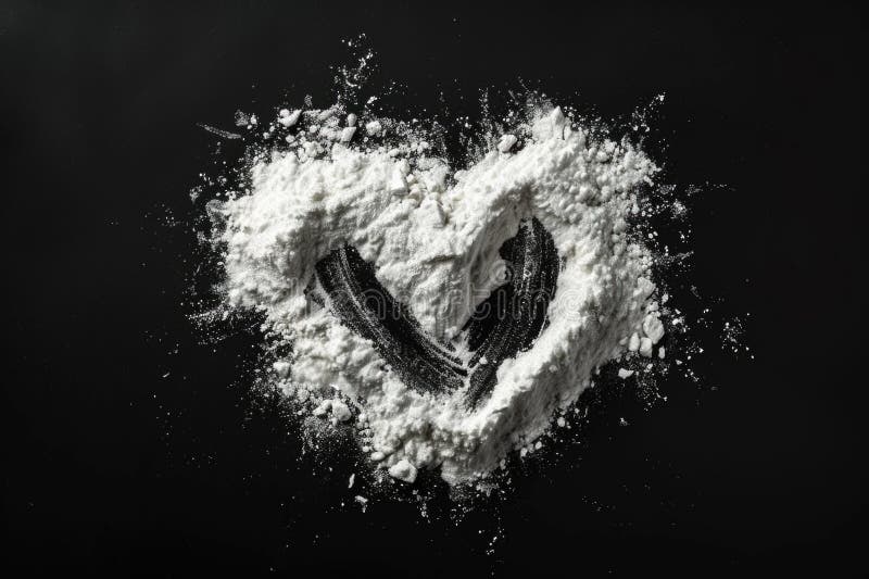 A Creative DIY Project Featuring a Heart Made from Flour with a Pair of ...