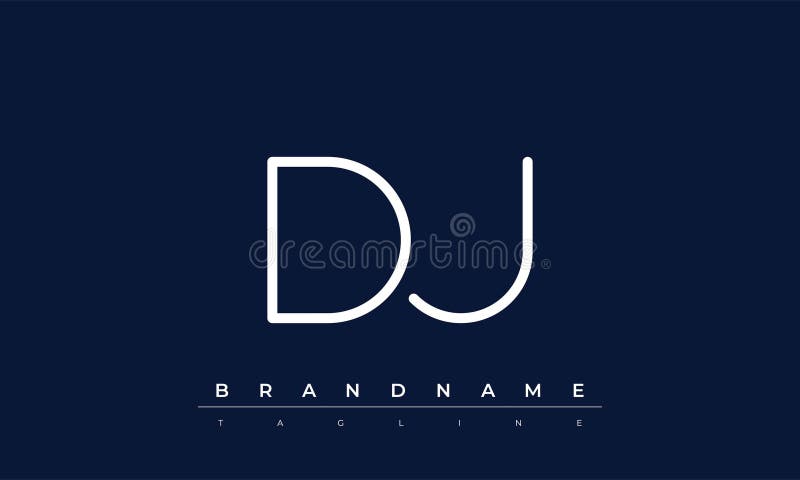 Creative DJ Letter Initial Logo Vector Image Stock Vector ...