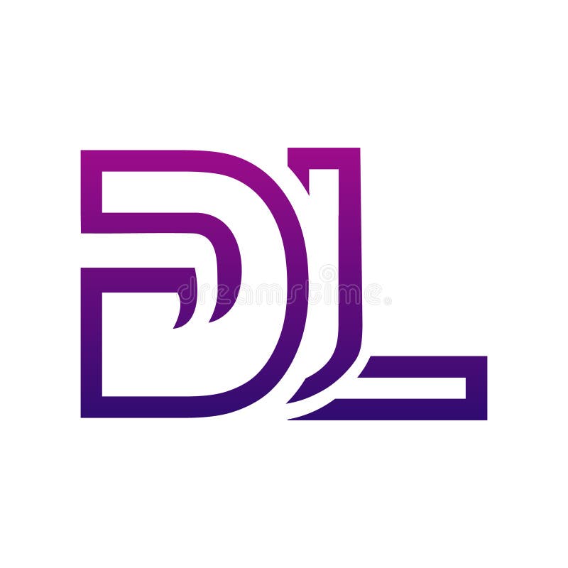 Creative DL Logo Icon Design Stock Vector - Illustration of blue, white ...