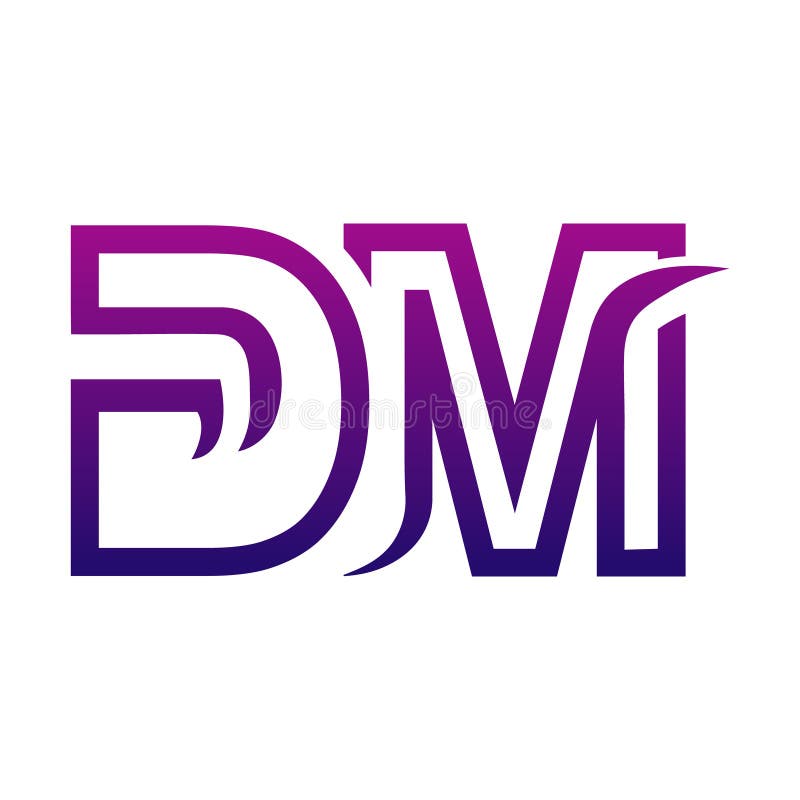 Creative DM Logo Icon Design Stock Vector - Illustration of creative ...