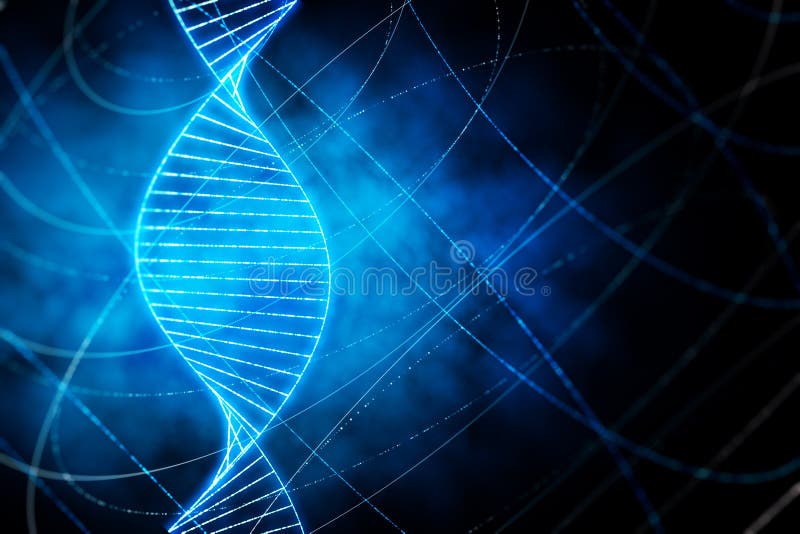 Creative DNA wallpaper stock illustration. Illustration of glowing ...