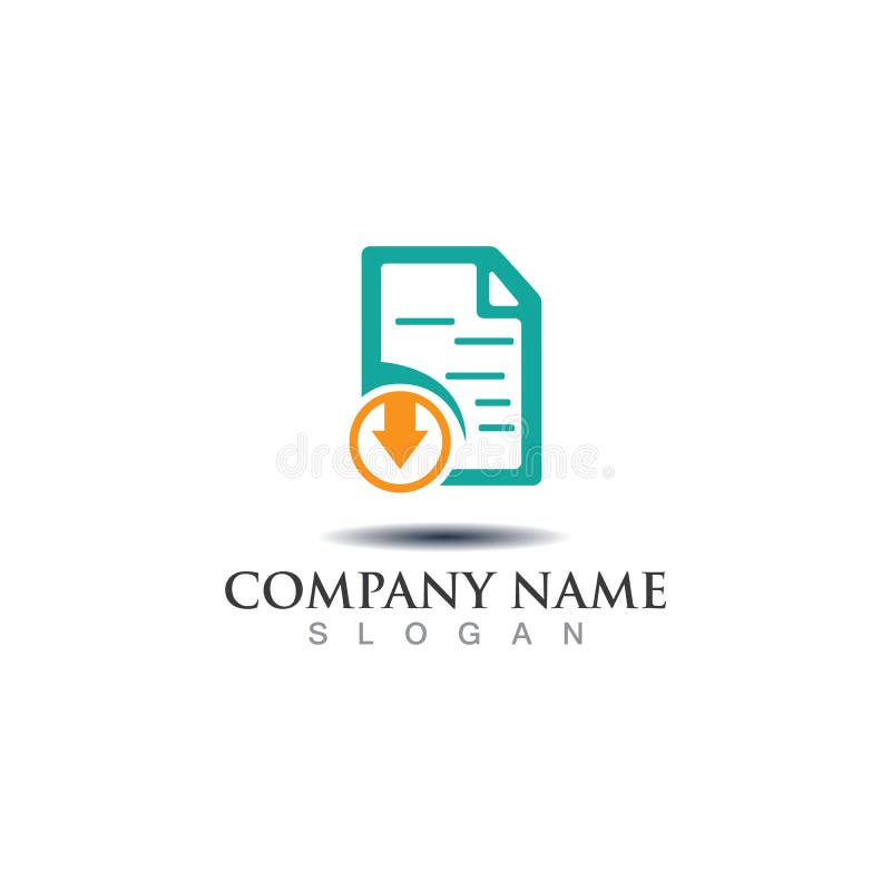 Creative Document Company Logo Icon Template Design Stock Illustration ...