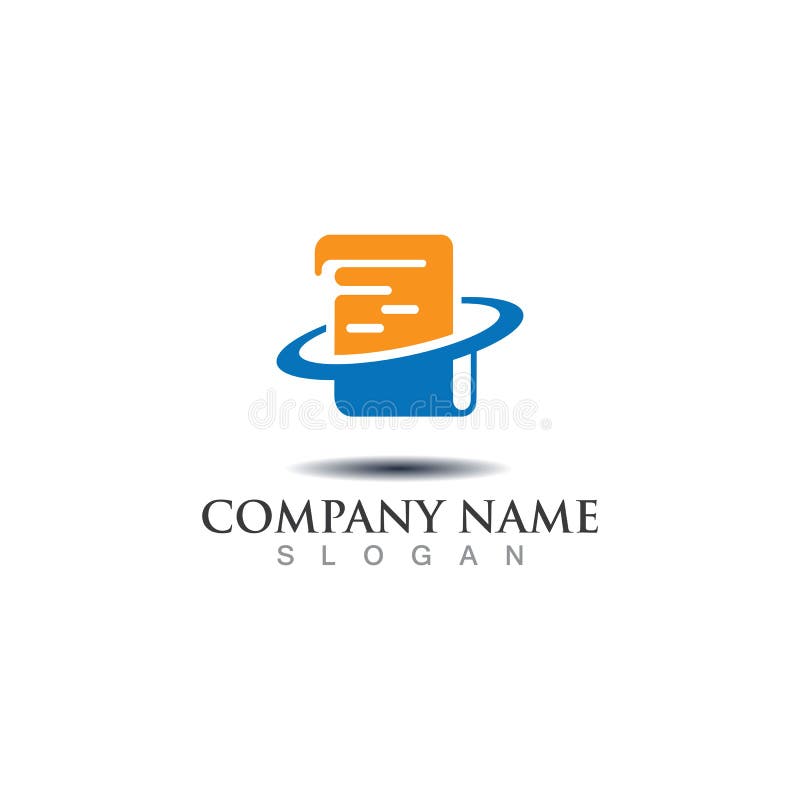 Creative Document Company Logo Icon Template Design Stock Illustration ...