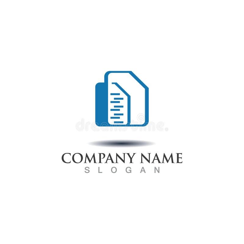Creative Document Company Logo Icon Template Design Stock Illustration ...