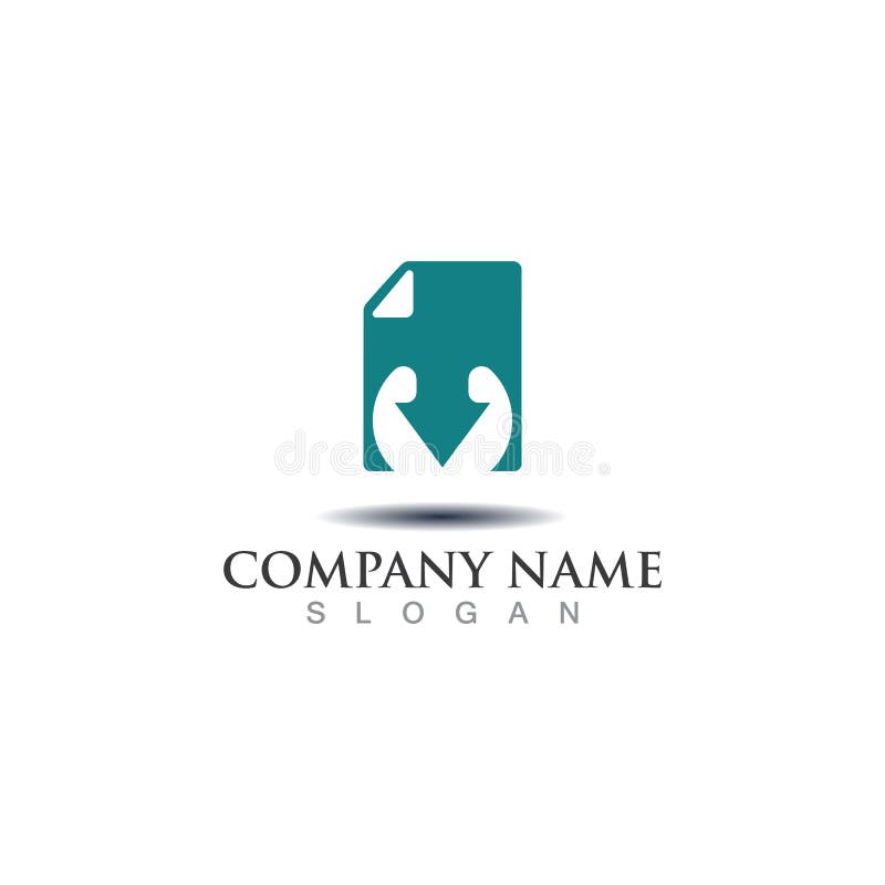 Creative Document Company Logo Icon Template Design Stock Illustration ...
