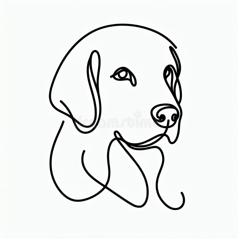 Creative Dog Head in Artistic Linework Stock Illustration ...