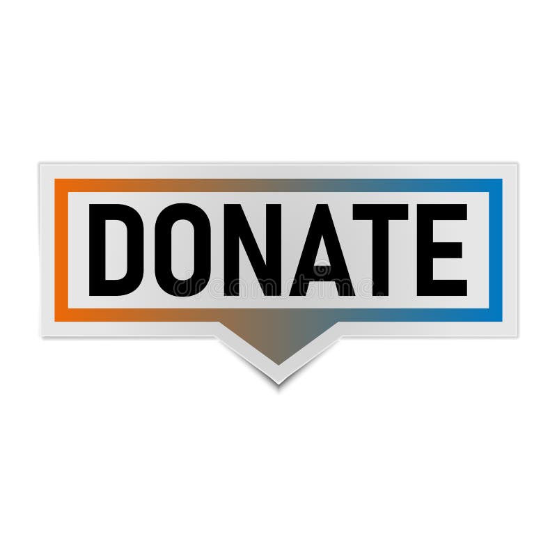 Creative DONATE Text Written in Speech Bubble ,Vector Illustration ...
