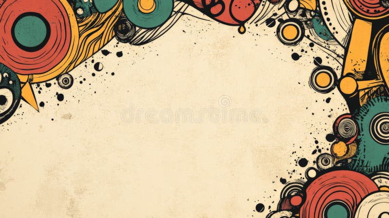Creative Doodle Art Header Design with an Array of Quirky Shapes and ...