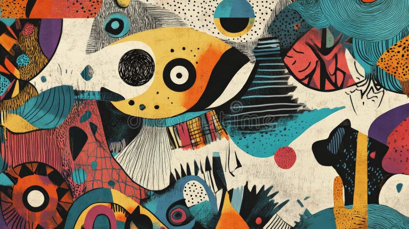 Creative Doodle Art Header Design with an Array of Quirky Shapes and ...