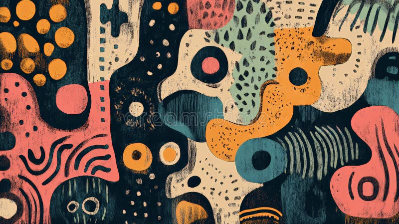 Creative Doodle Art Header Design with an Array of Quirky Shapes and ...