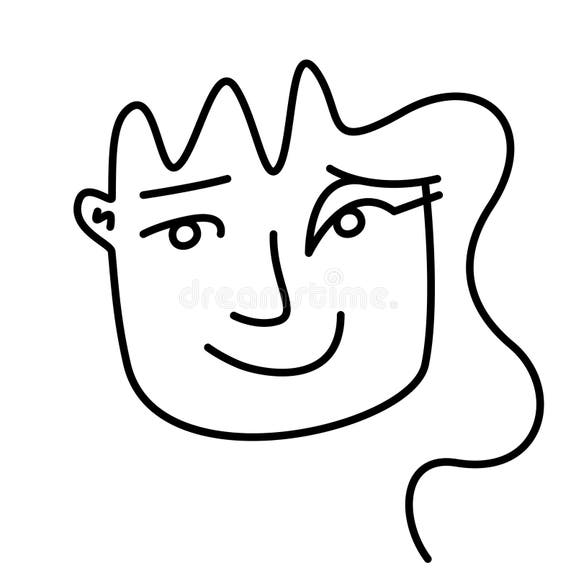 Creative doodle portrait. stock vector. Illustration of human - 291350857