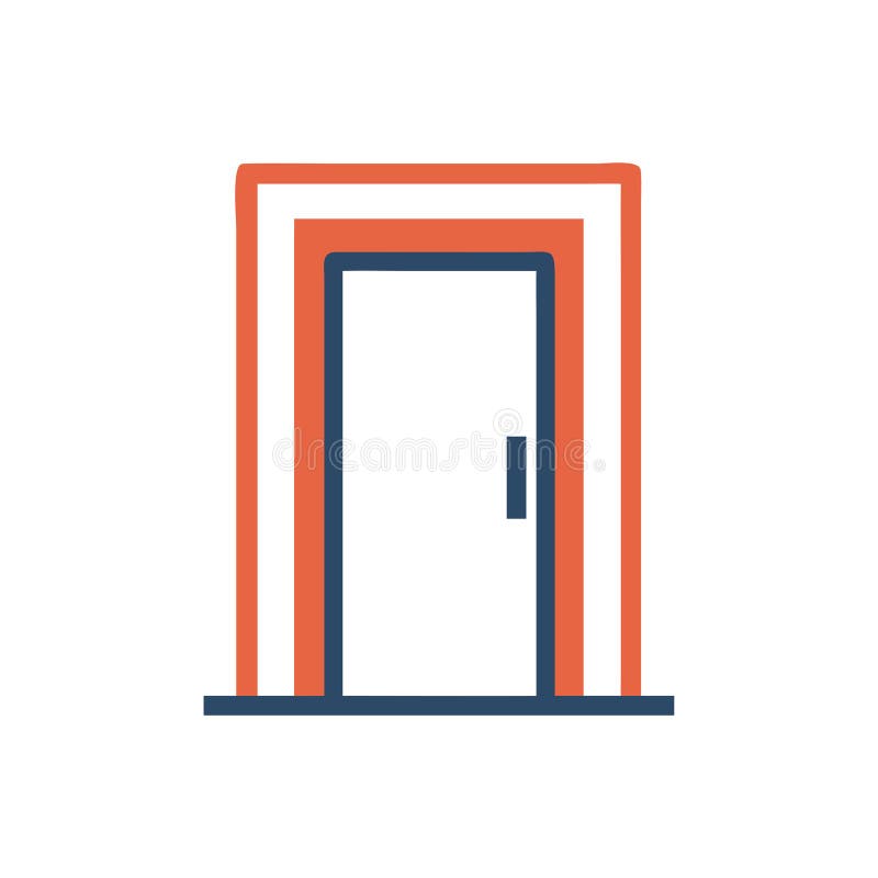 Creative Door Frame Illustration for Home Design Stock Vector ...