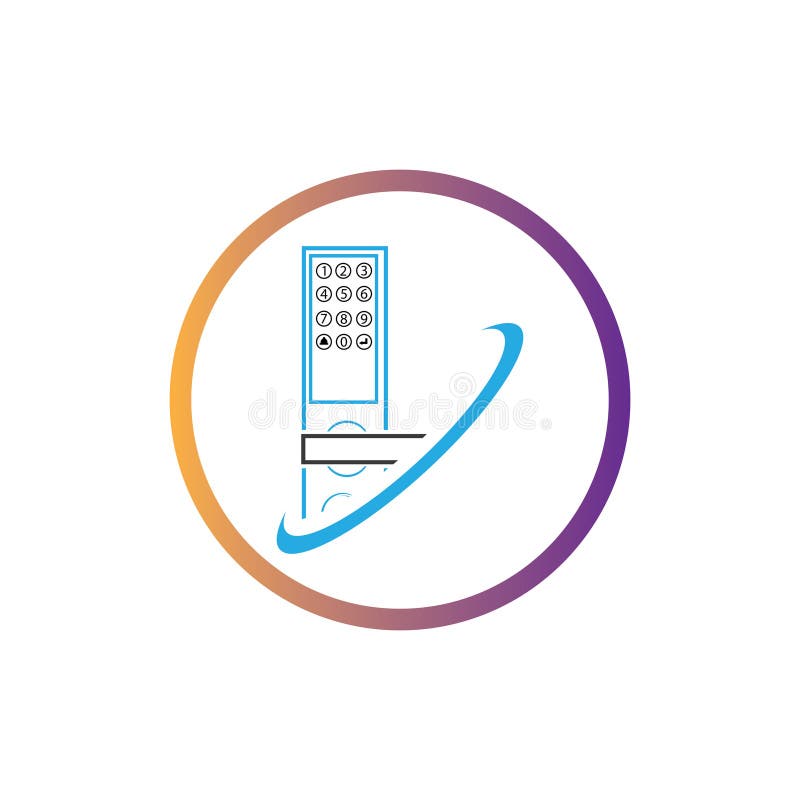 Door Handle Vector Logo and Symbol Design Stock Vector - Illustration ...