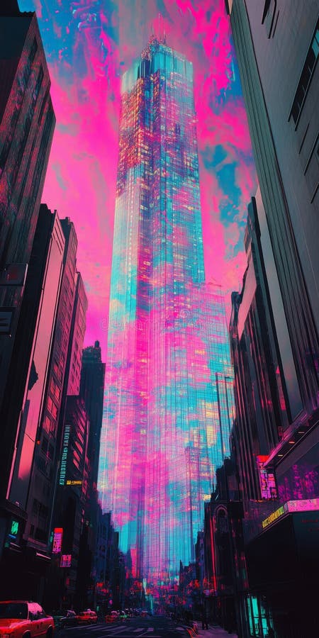 Creative Double Exposure Artwork Featuring a Futuristic Skyscraper ...