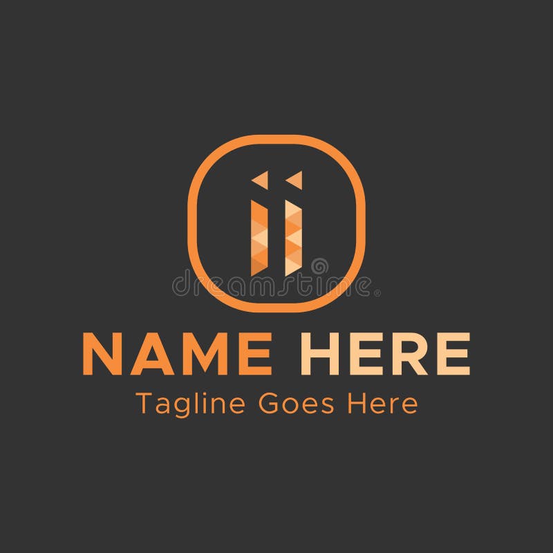 Creative Double I Letter Logo. Square Shape Letter Logo Stock Vector ...