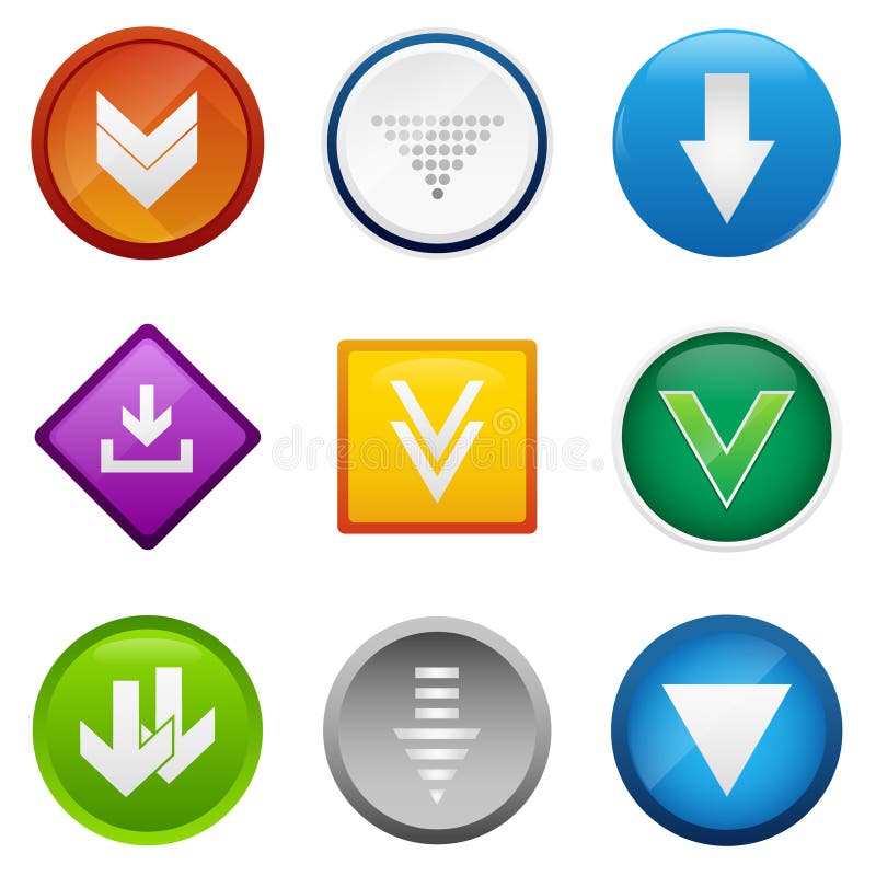 Creative Download Button Design Vector Stock Illustration ...