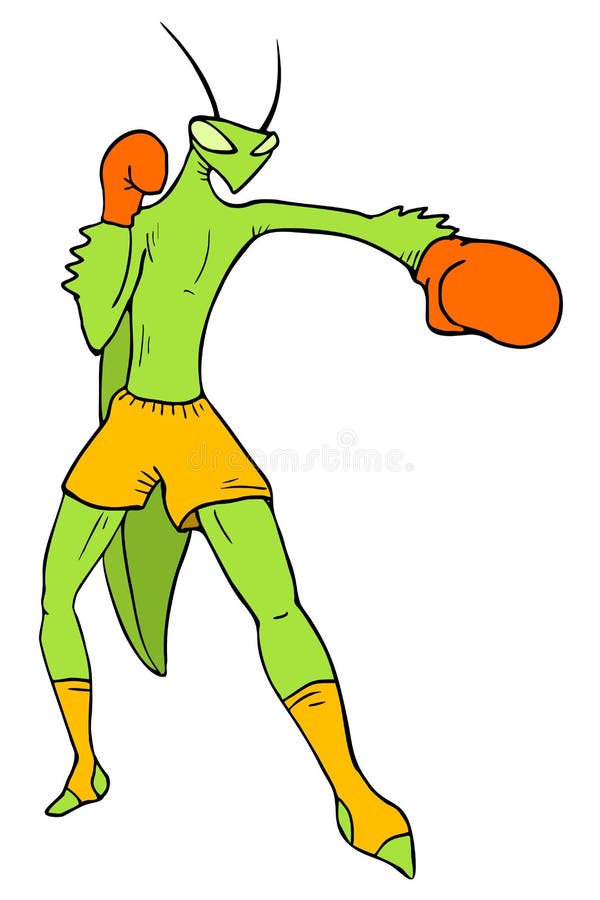 Mantis fighter stock vector. Illustration of mantis, kick - 98575487