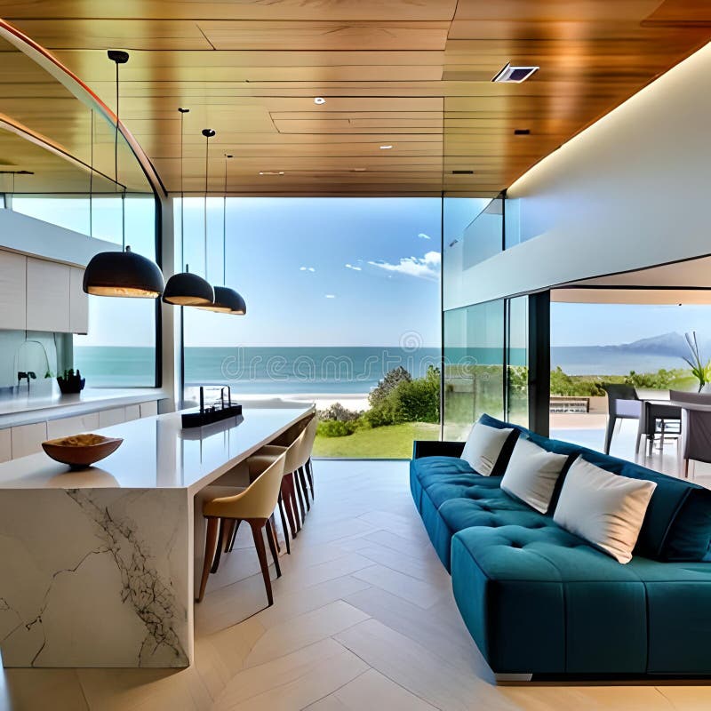 Dream Modern Villa Picture is AI-generated Illustration. Stock ...