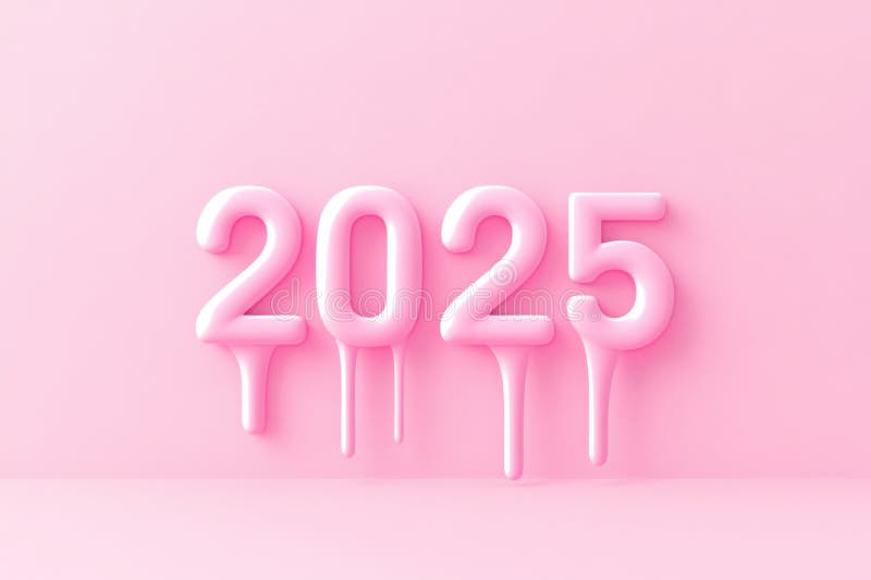 Creative Drip-themed Banner with 3d Text for 2025 New Year Celebration ...