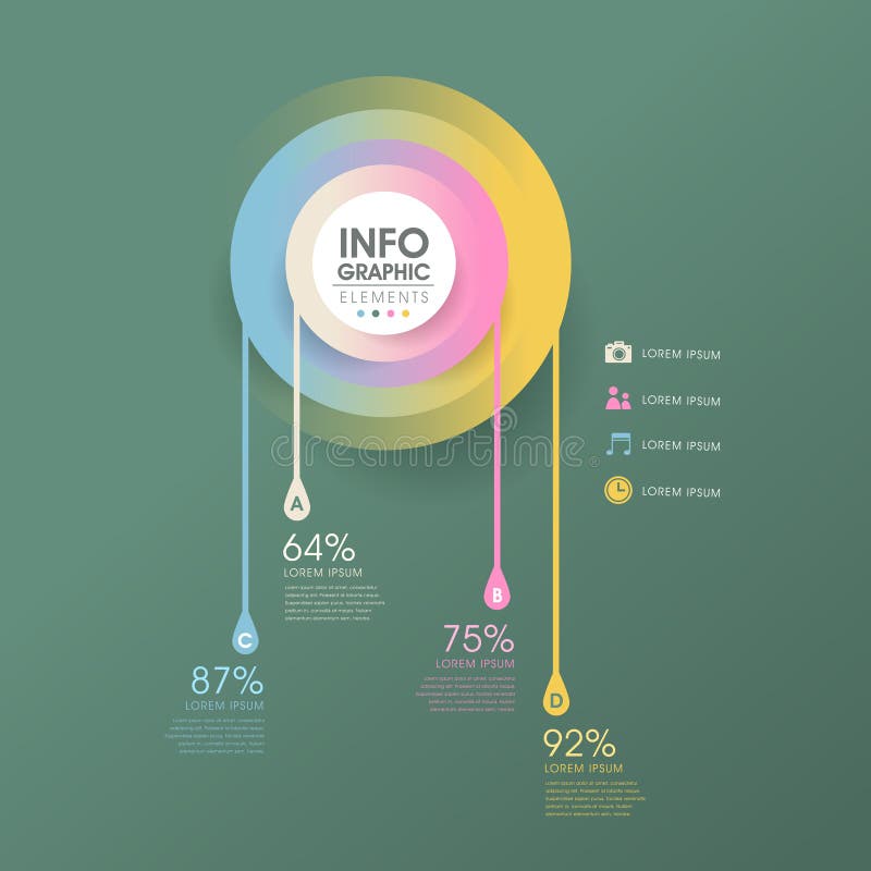 Creative Drop Infographics Design Stock Vector - Illustration of clean ...