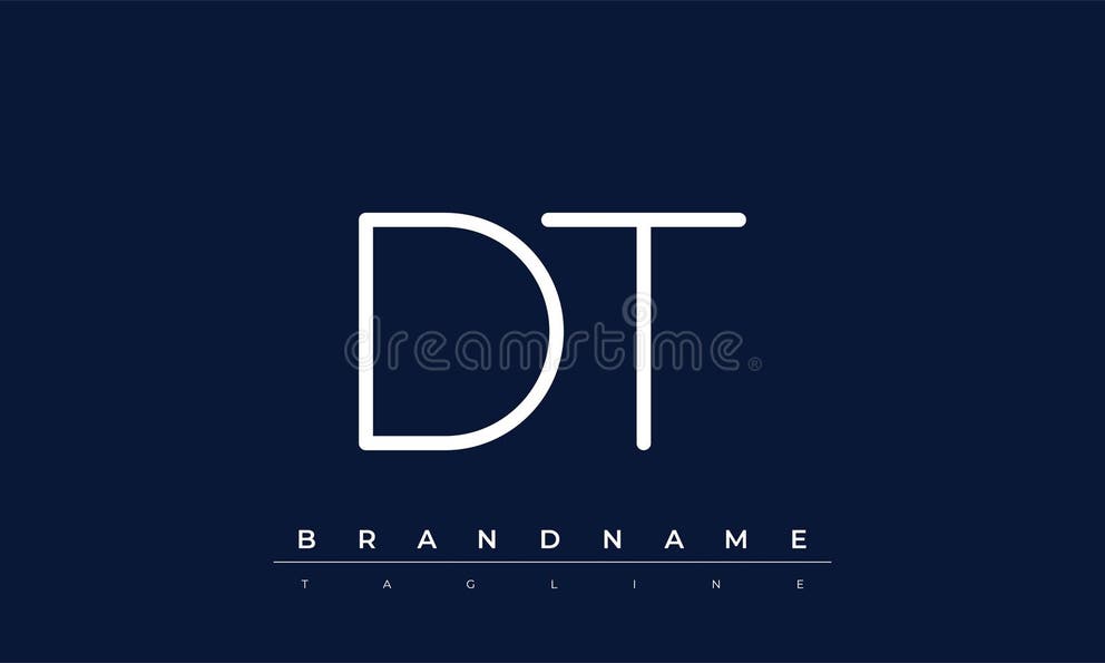 Creative DT Letter Initial Logo Vector Image Stock Vector ...
