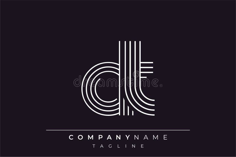 Creative DT Lines Letter Logo Design Stock Vector - Illustration of ...