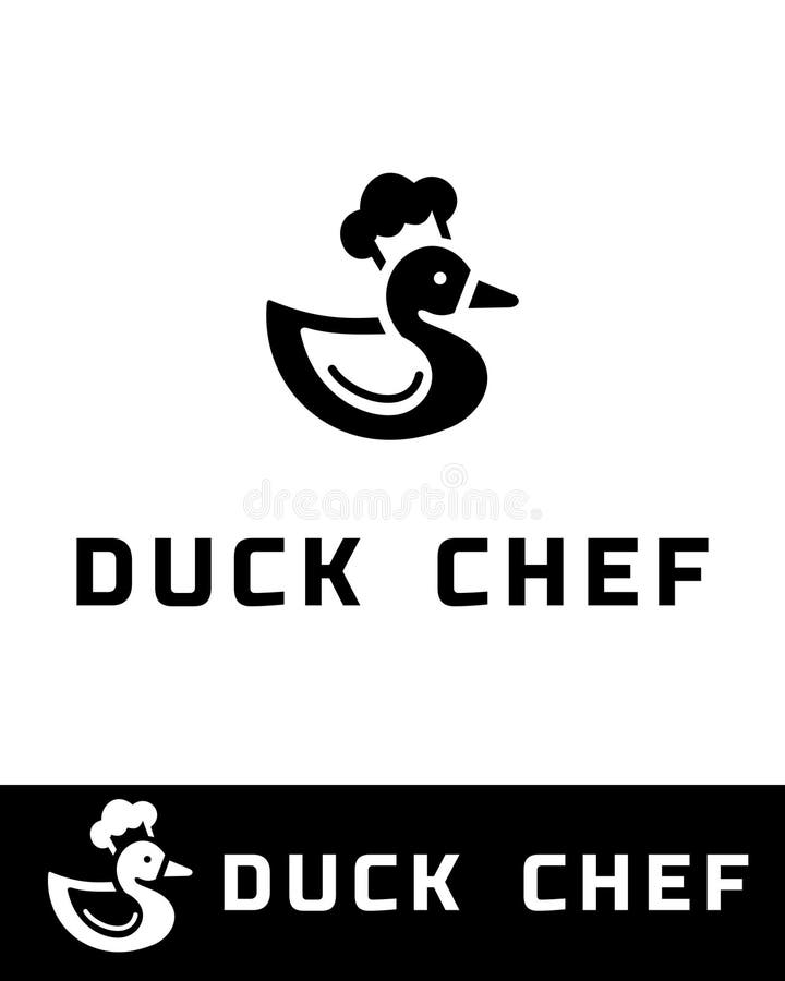 Creative Duck Chef Logo Featuring a Stylized Duck Wearing a Chef Hat ...