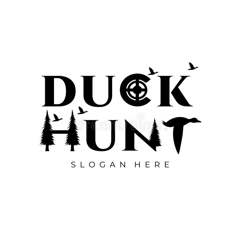 Duck Hunt Logo Vector Template Illustration Design, Duck Hunter Vintage ...