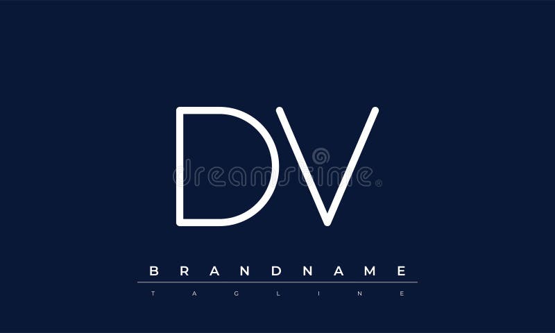 Creative DV Letter Initial Logo Vector Image Stock Vector ...