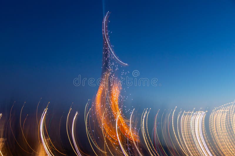 Creative Dynamic Background with Lights Captured in Motion with Long ...