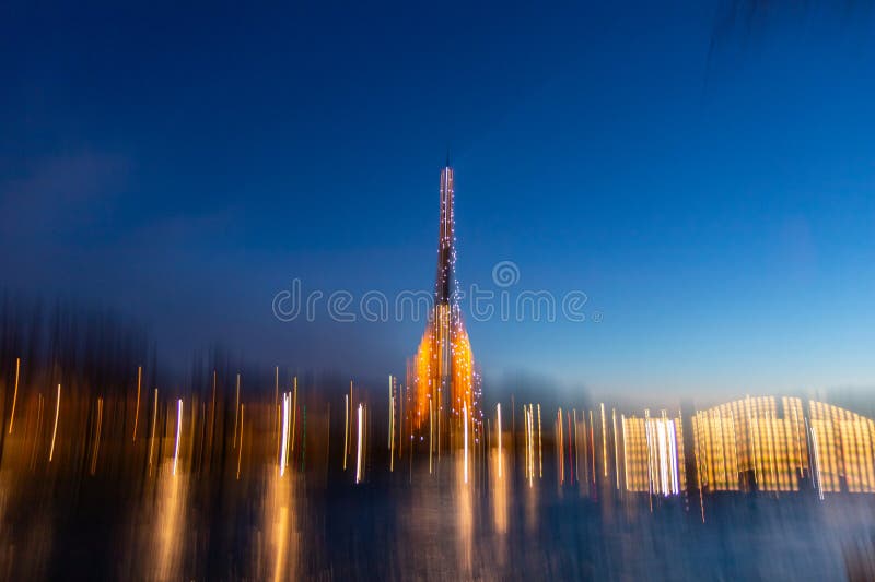 Creative Dynamic Background with Lights Captured in Motion with Long ...