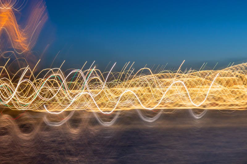 Creative Dynamic Background with Lights Captured in Motion with Long ...
