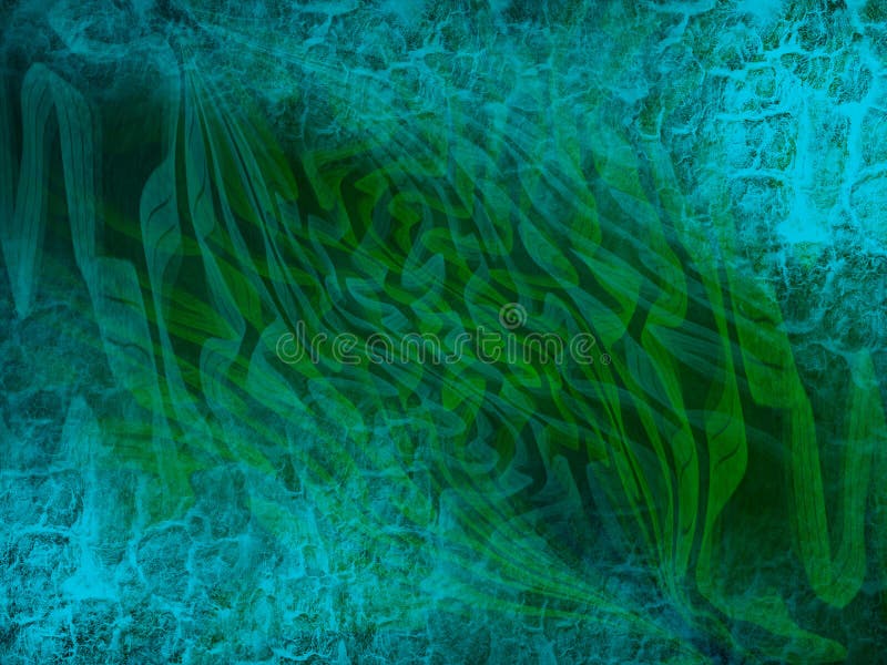 Creative Dynamic Green Patterns with Blue Texture. Abstract Background ...