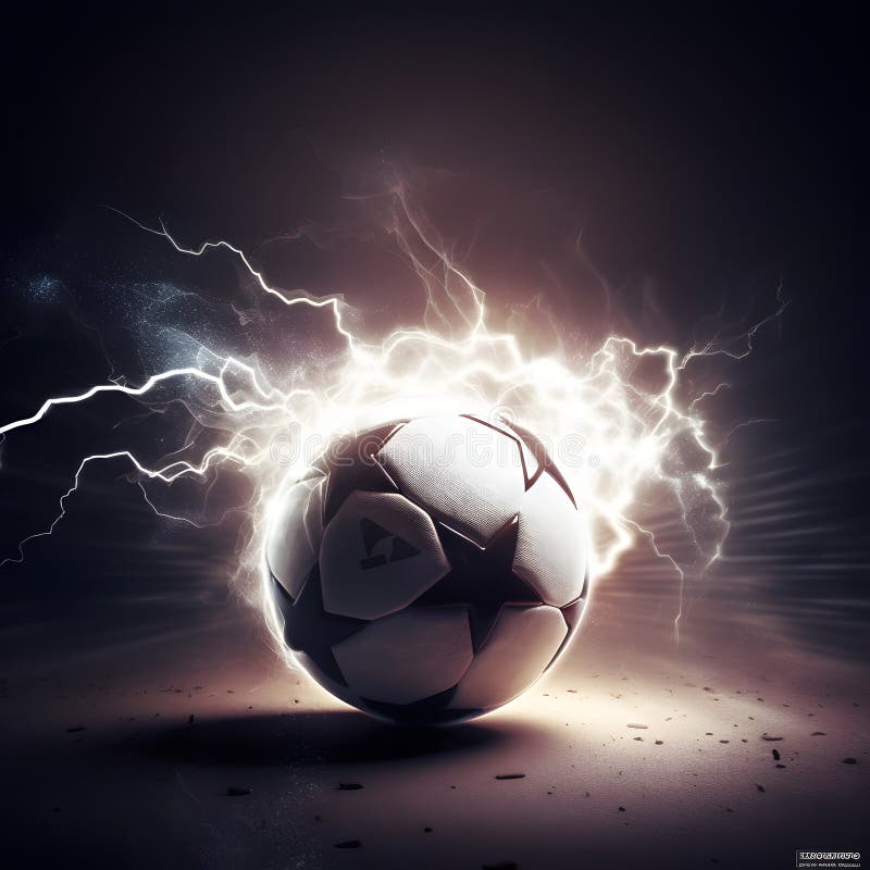 Creative Dynamic Lightning Football Five Created with Generative AI ...