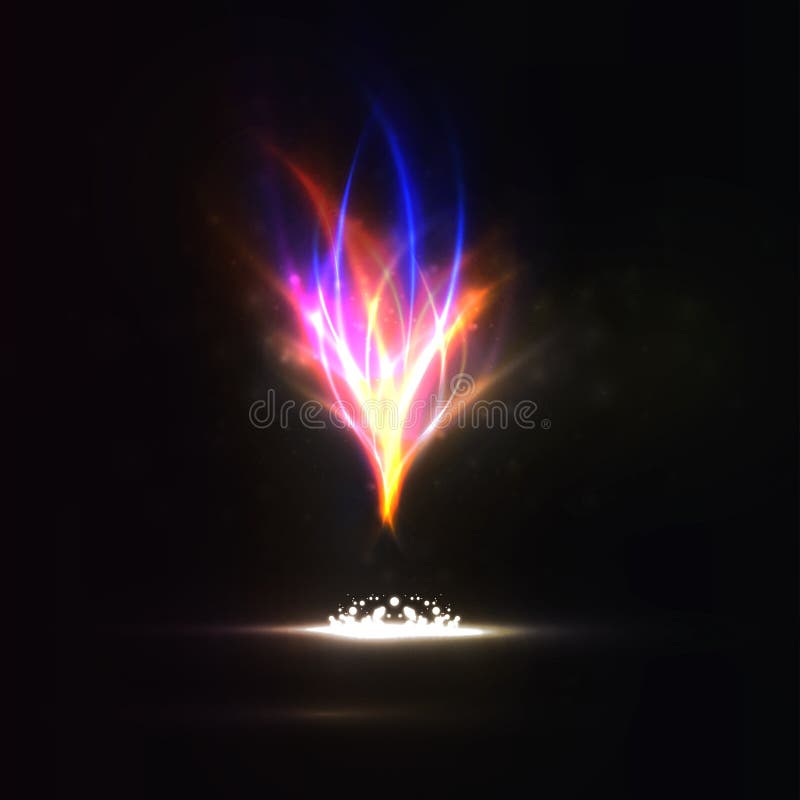 Creative Dynamic, Magic Fire Illustration Stock Vector - Illustration ...