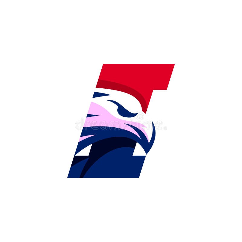 Hawk Letter I Bird Logo Template Stock Vector - Illustration of emblem ...