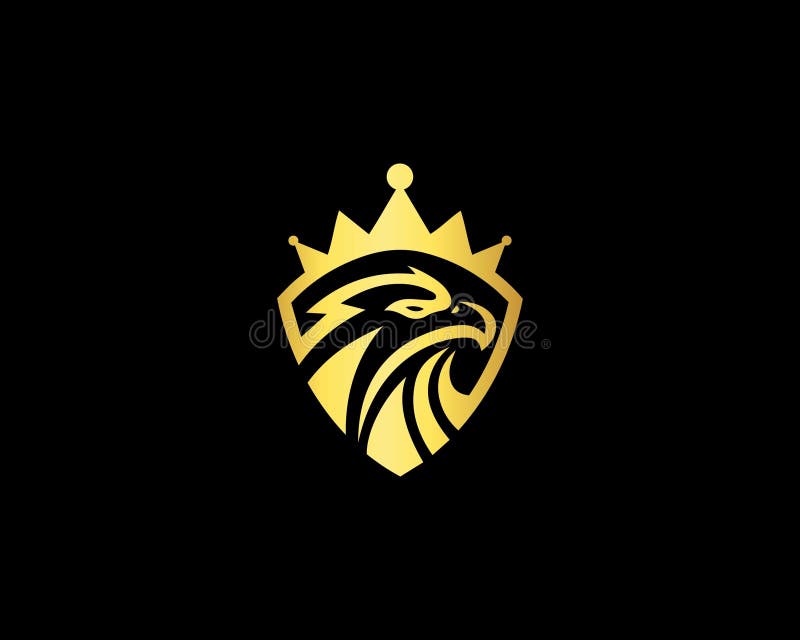 Creative Eagle King with Shield Logo Design. Stock Vector ...
