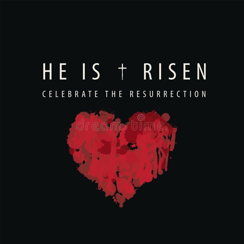 Creative Easter Banner with a Bloody Human Heart Stock Vector ...