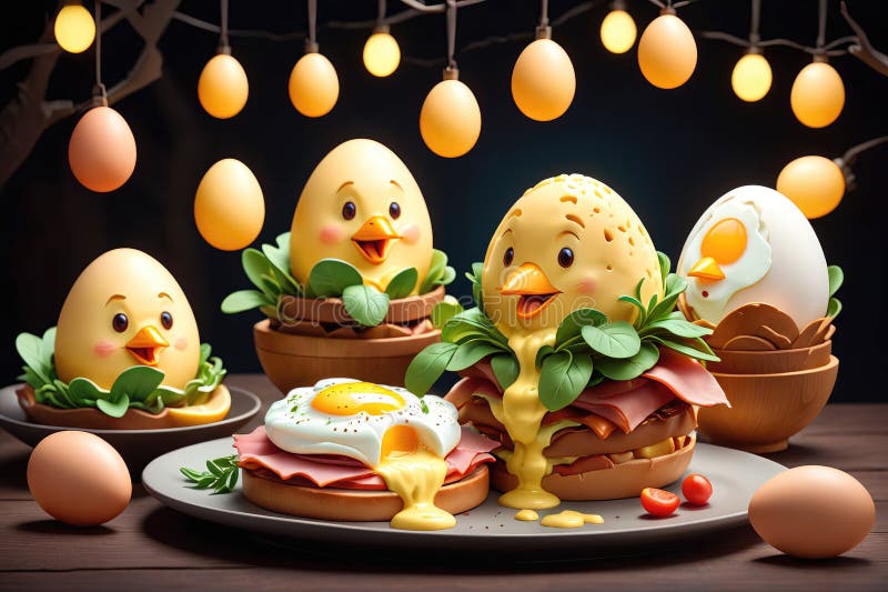 Creative Easter Brunch Display Featuring Adorable Chick-Inspired Dishes ...