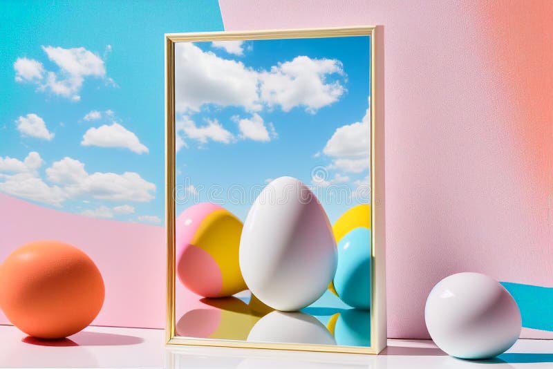 Creative Easter Concept Created with Generative Ai Technology Stock ...