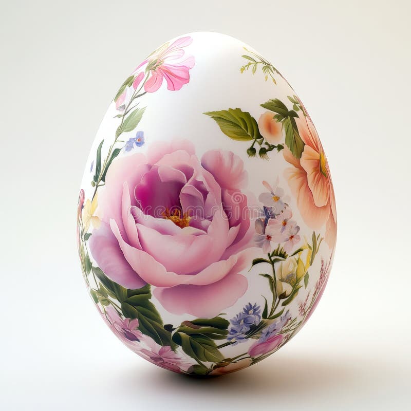 Creative Easter Egg Designs with Floral Patterns Showcasing Realistic Details and Vibrant Colors ...