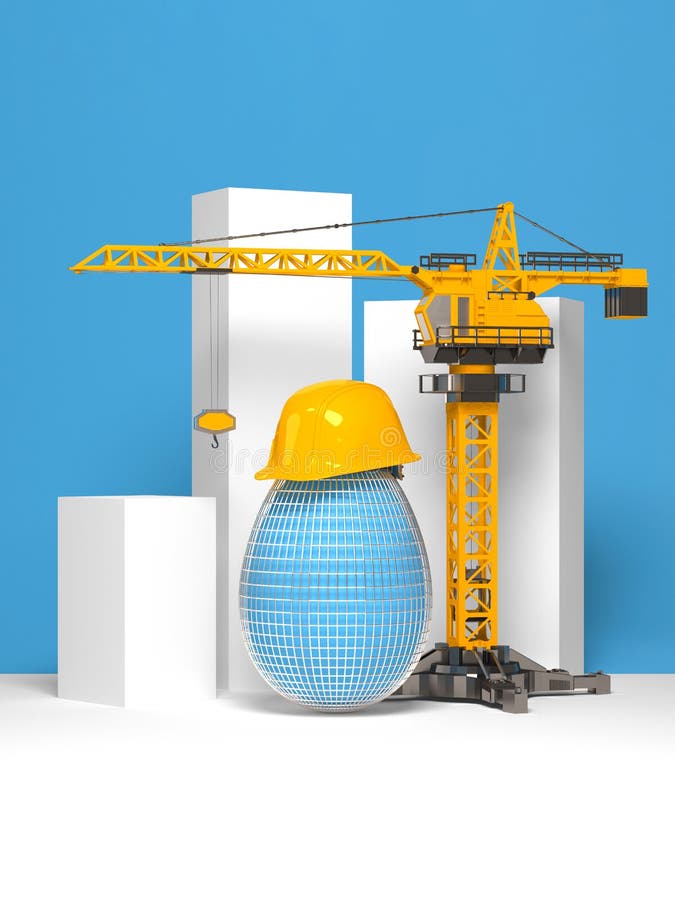Creative Easter Greeting Card or Banner Template for a Construction ...