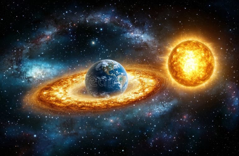 Creative Easter Greeting Card Design Featuring the Solar System with ...