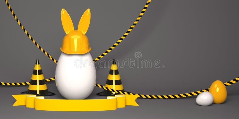 Creative Easter Greeting Card or Banner Template for a Construction ...