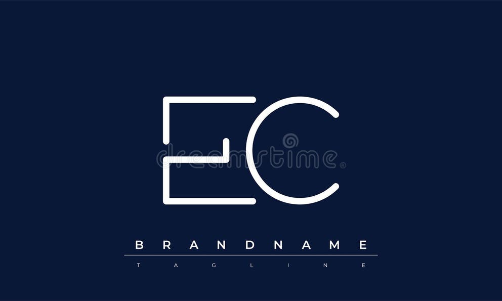Creative EC Letter Initial Logo Vector Image Stock Vector ...
