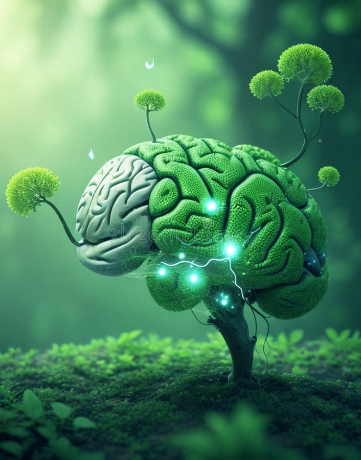 Creative Eco Based Brain Illustrations of Next Level Stock Photo ...