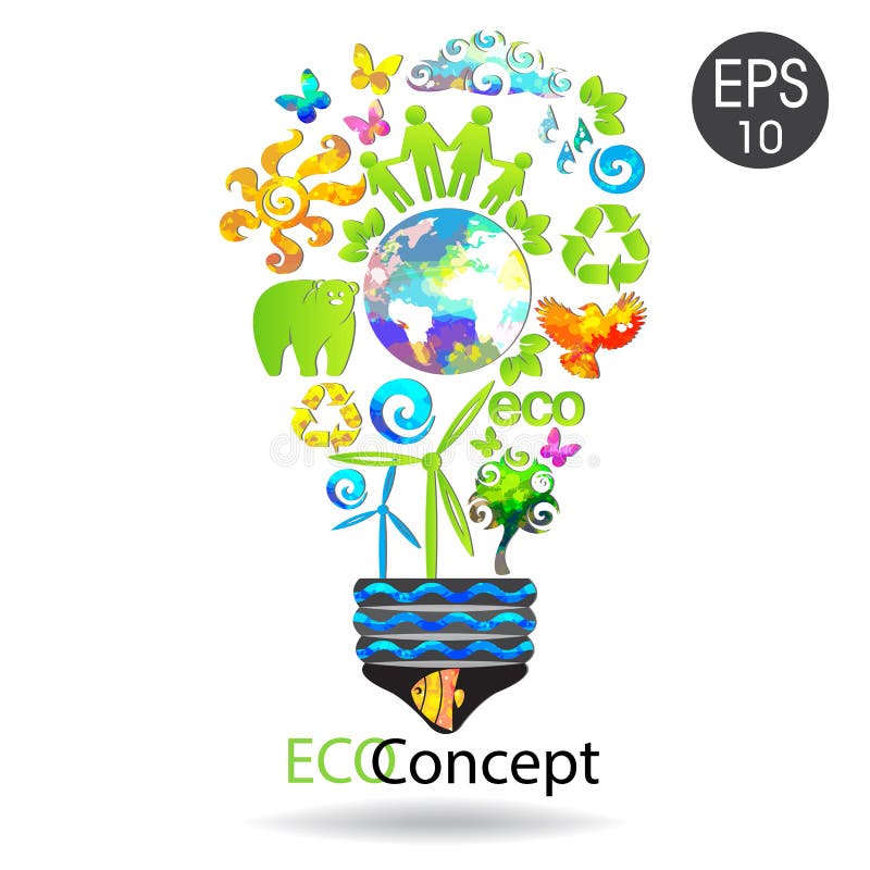 Creative Eco concept stock vector. Illustration of concept - 72493519